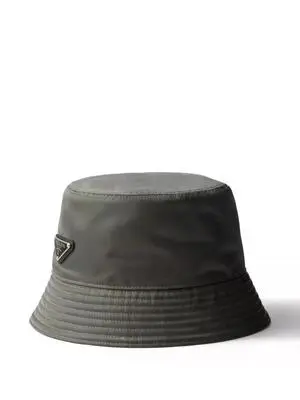 Prada Logo-plaque Bucket Hat - Green