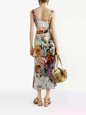 Dolce & Gabbana Floral-print Midi Skirt
