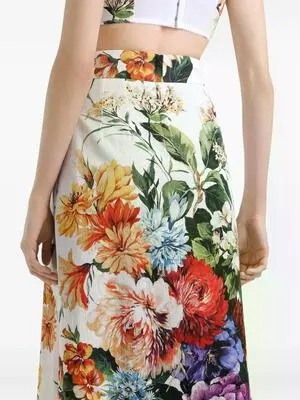 Dolce & Gabbana Floral-print Midi Skirt