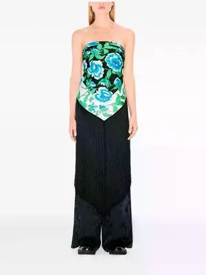 Kenzo Floral Print Top With Fringe