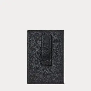 Ralph Lauren Pebbled-leather Money Clip - Black
