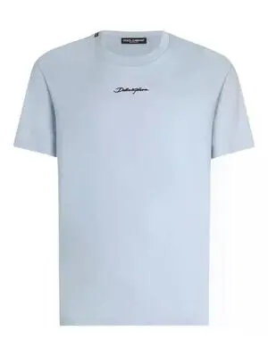 Dolce & Gabbana Logo-embroidered Cotton T-shirt
