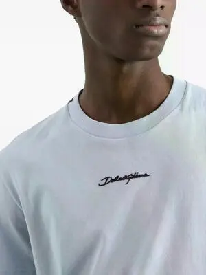Dolce & Gabbana Logo-embroidered Cotton T-shirt