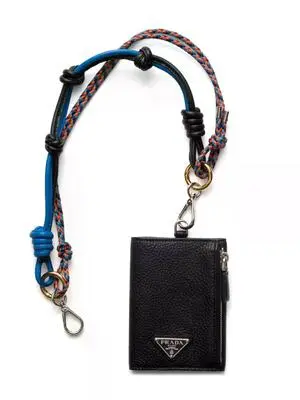 Prada Logo Leather Card Holder