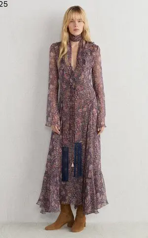 Etro Scarf-detailed Maxi Dress