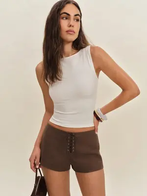 REFORMATION Quin Linen Short