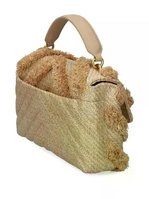 Pinko Fringed Chevron Shoulder Bag