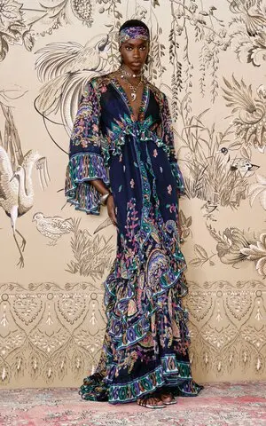 Etro Ruffled Silk Maxi Dress - Print
