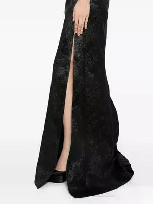 SAIID KOBEISY Brocade Strapless Gown - Black