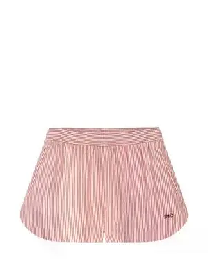 Stella McCartney Striped Silk Shorts Pink