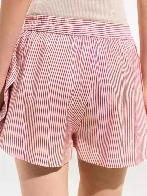 Stella McCartney Striped Silk Shorts - Pink