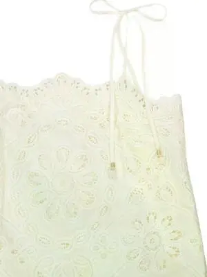 Zimmermann Floral-embroidered Dress - Neutrals