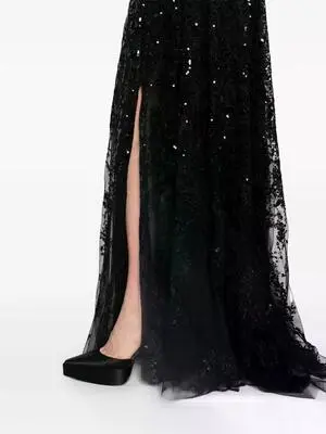 SAIID KOBEISY Off-shoulder Embroidered Dress