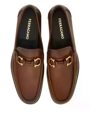 FERRAGAMO Gancini Leather Loafers