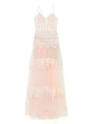 SAIID KOBEISY Lace Maxi Dress - Pink