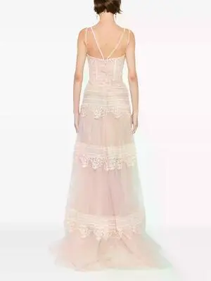 SAIID KOBEISY Lace Maxi Dress - Pink