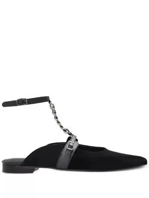 Munthe Chain-embellished Mules - Black