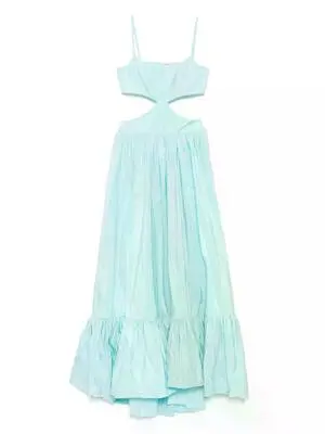 SAIID KOBEISY Taffeta Midi Dress - Blue