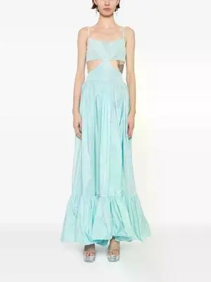 SAIID KOBEISY Taffeta Midi Dress - Blue