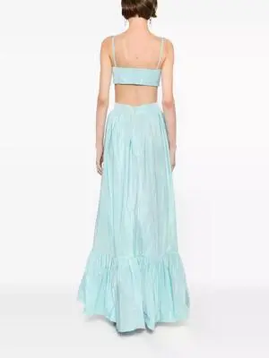 SAIID KOBEISY Taffeta Midi Dress - Blue
