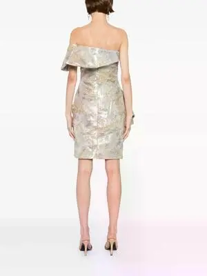 SAIID KOBEISY Brocade Short Dress - Grey