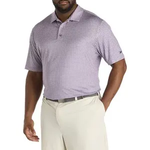 REEBOK Big & Tall Basketweave Performance Polo Shirt - Infused Lilac
