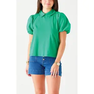 VOYAGEUR BY MERSEA Francie Collar Top - Spring Green