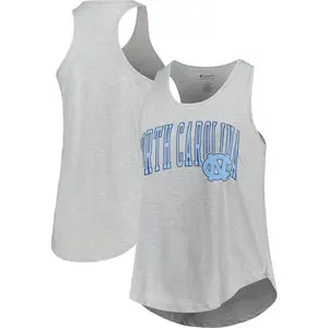 Profile North Carolina Tar Heels Arch Logo Racerback Tank Top - Heather Gray