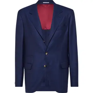 Brunello Cucinelli Twill Unconstructed Blazer - Avio Blue