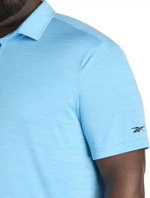 REEBOK Big & Tall Performance Heather Polo Shirt - Semi Future Cyan