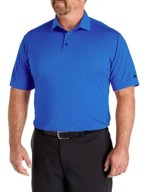 REEBOK Big & Tall Performance Heather Polo Shirt - Virtual Blue