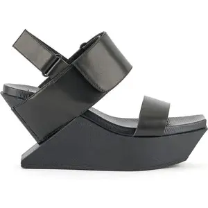 United Nude Delta Wedge Sandal With Adjustable Straps - Black