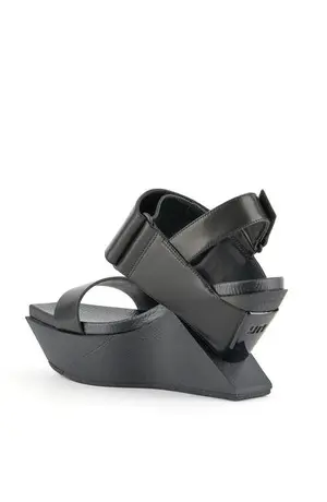 United Nude Delta Wedge Sandal With Adjustable Straps - Black