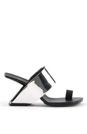 United Nude Loop Toe High Heel Sandals - Mirror Silver Ii