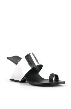United Nude Loop Toe High Heel Sandals - Mirror Silver Ii