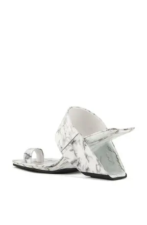 United Nude Loop Toe High Heel Sandals - White Marble