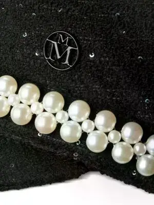 MAISON MICHEL Pearl-embellished Cap
