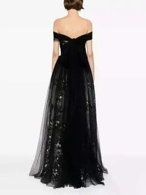 SAIID KOBEISY Gathered Tulle Gown