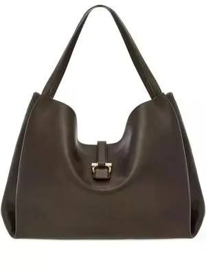 FERRAGAMO Leather Tote Bag - Grey