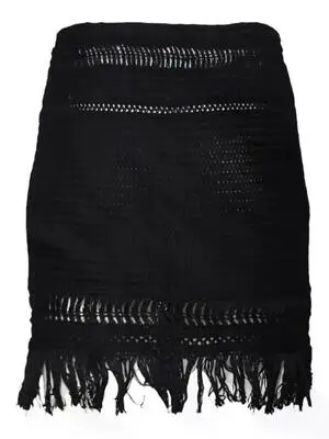 MARANT ETOILE Ardena Crochet-knit Mini Skirt - Black
