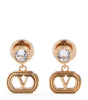 Valentino Garavani Crystal Stud Earrings - Gold