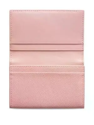 Prada Saffiano Leather Card Holder - Pink
