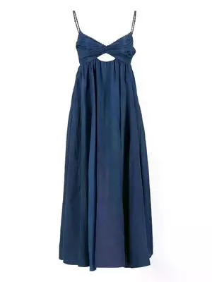 Zimmermann Organic Linen Maxi Dress - Blue