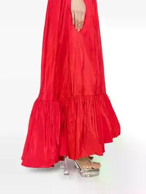 SAIID KOBEISY Taffeta Midi Dress - Red