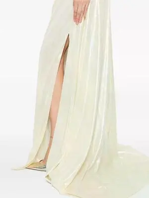 SAIID KOBEISY Lamé Off-shoulder Dress
