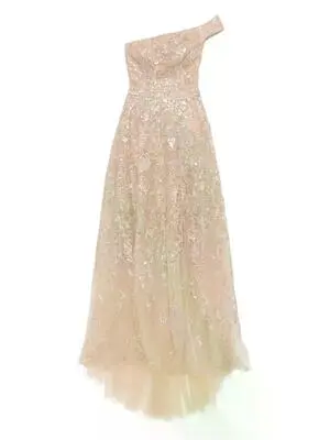SAIID KOBEISY Off-shoulder Embroidered Dress