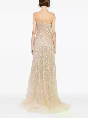 SAIID KOBEISY Off-shoulder Embroidered Dress