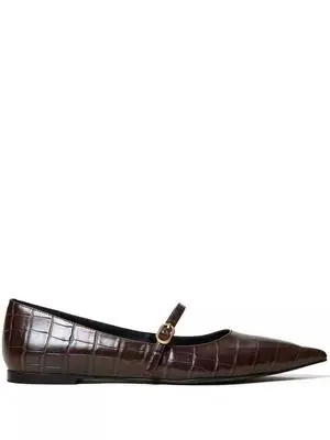 TWINSET Crocodile-effect Ballet Flats