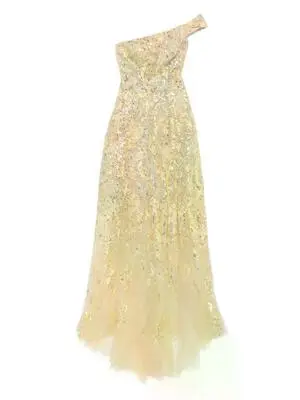 SAIID KOBEISY Off-shoulder Embroidered Dress