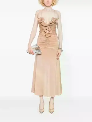 NISSA Rhinestone-embellished Midi Dress